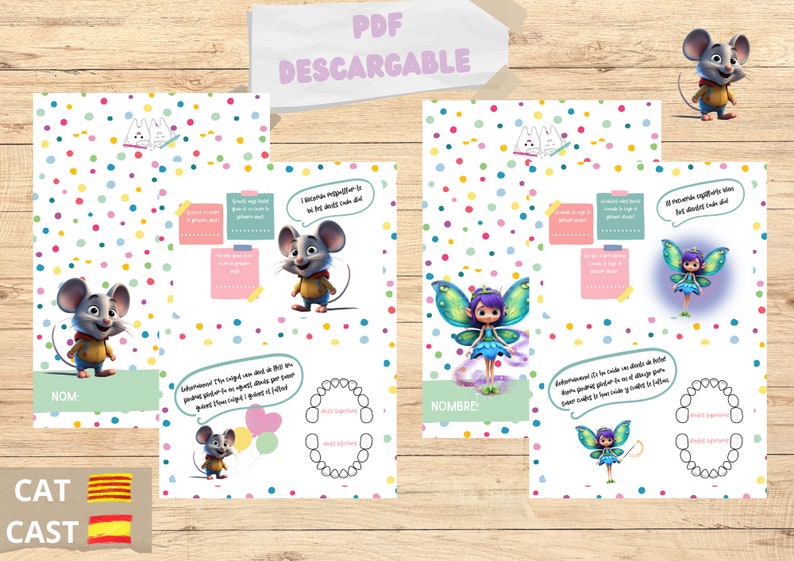 Tooth Card, RATONCITO PÉREZ, Tooth Fairy, Tooth Card, Ratolinet Pérez ...