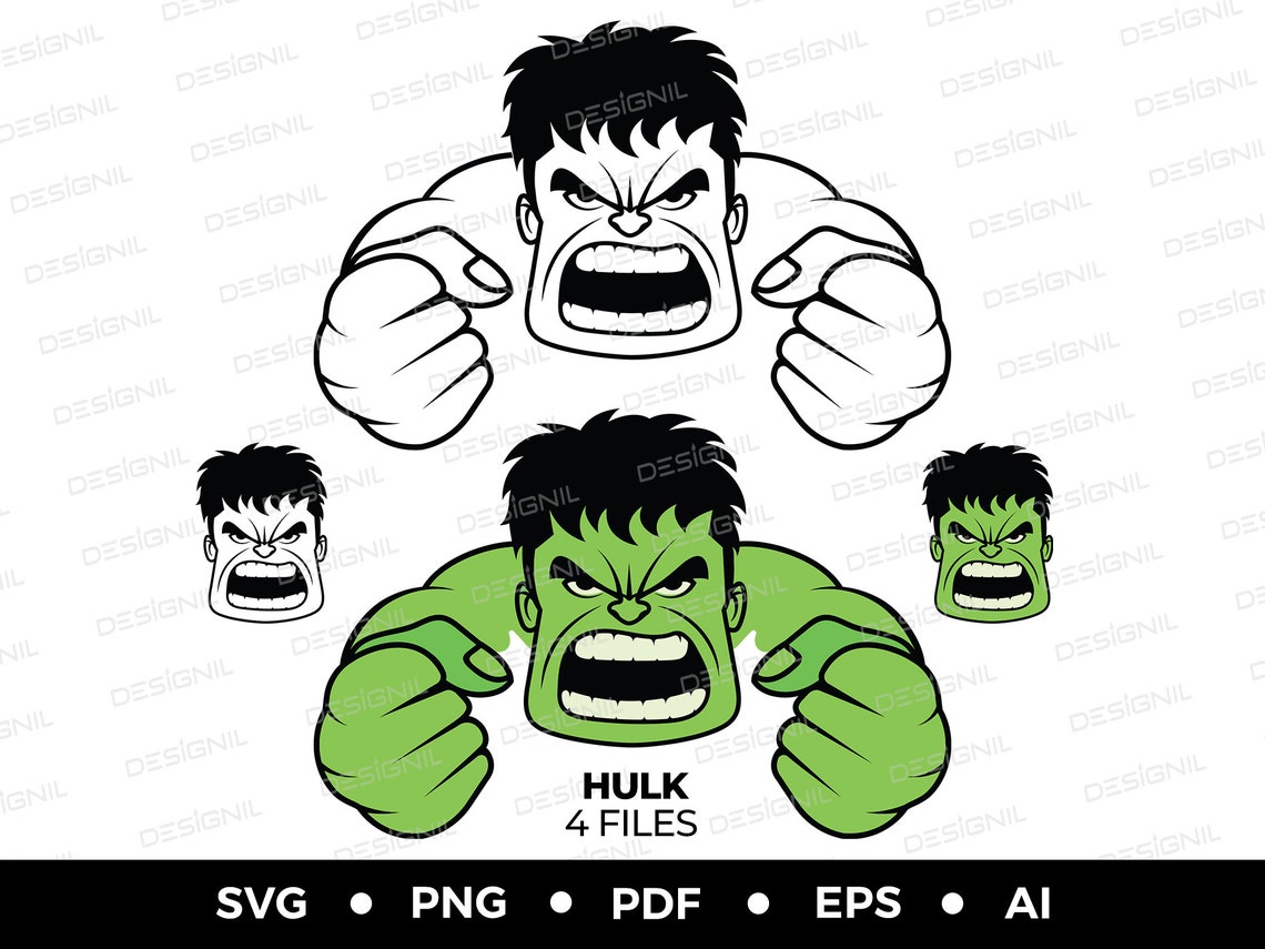 4 Hulk Svg Hulk Face Svg Hulk Hands Svg Incredible Hulk Svg Hulk Cut ...