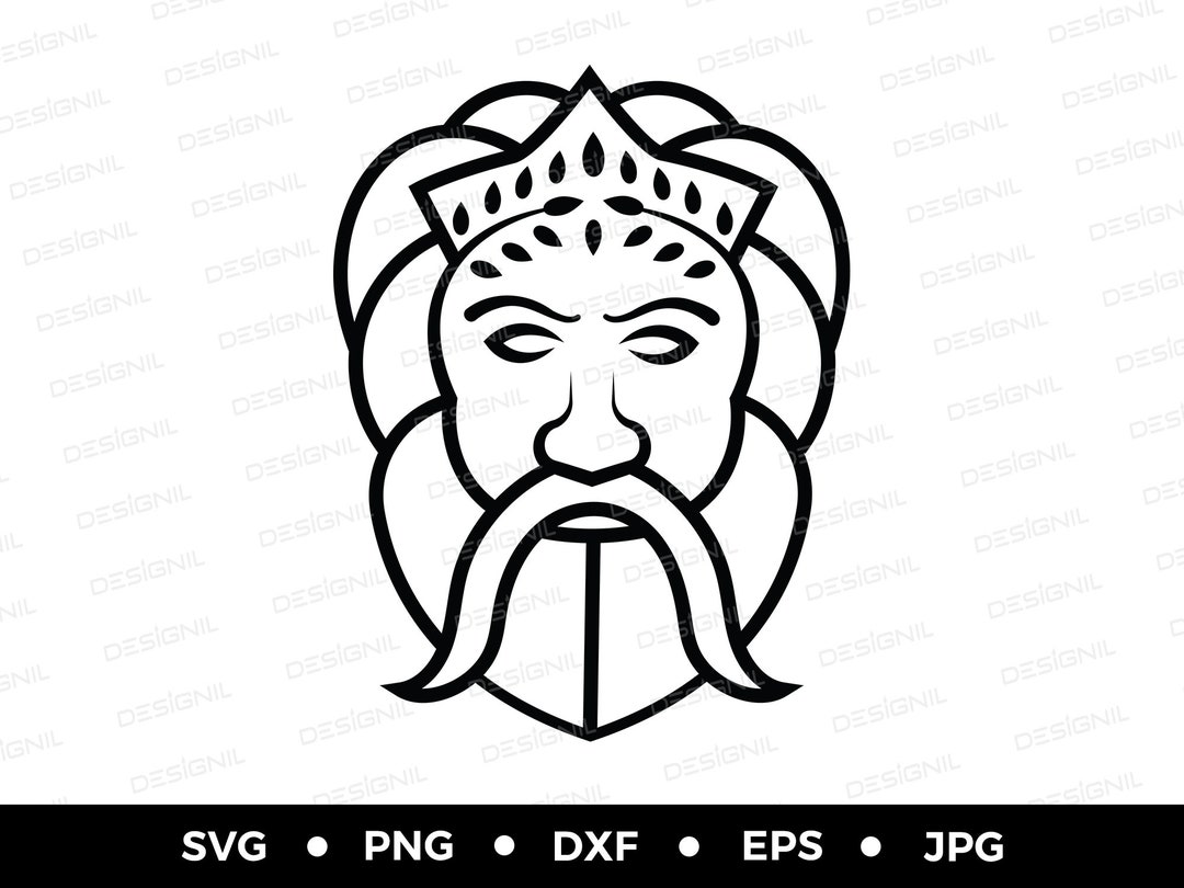 Greek God Face Svg Ancient Greek God Zeus Face Svg Poseidon Ancient ...