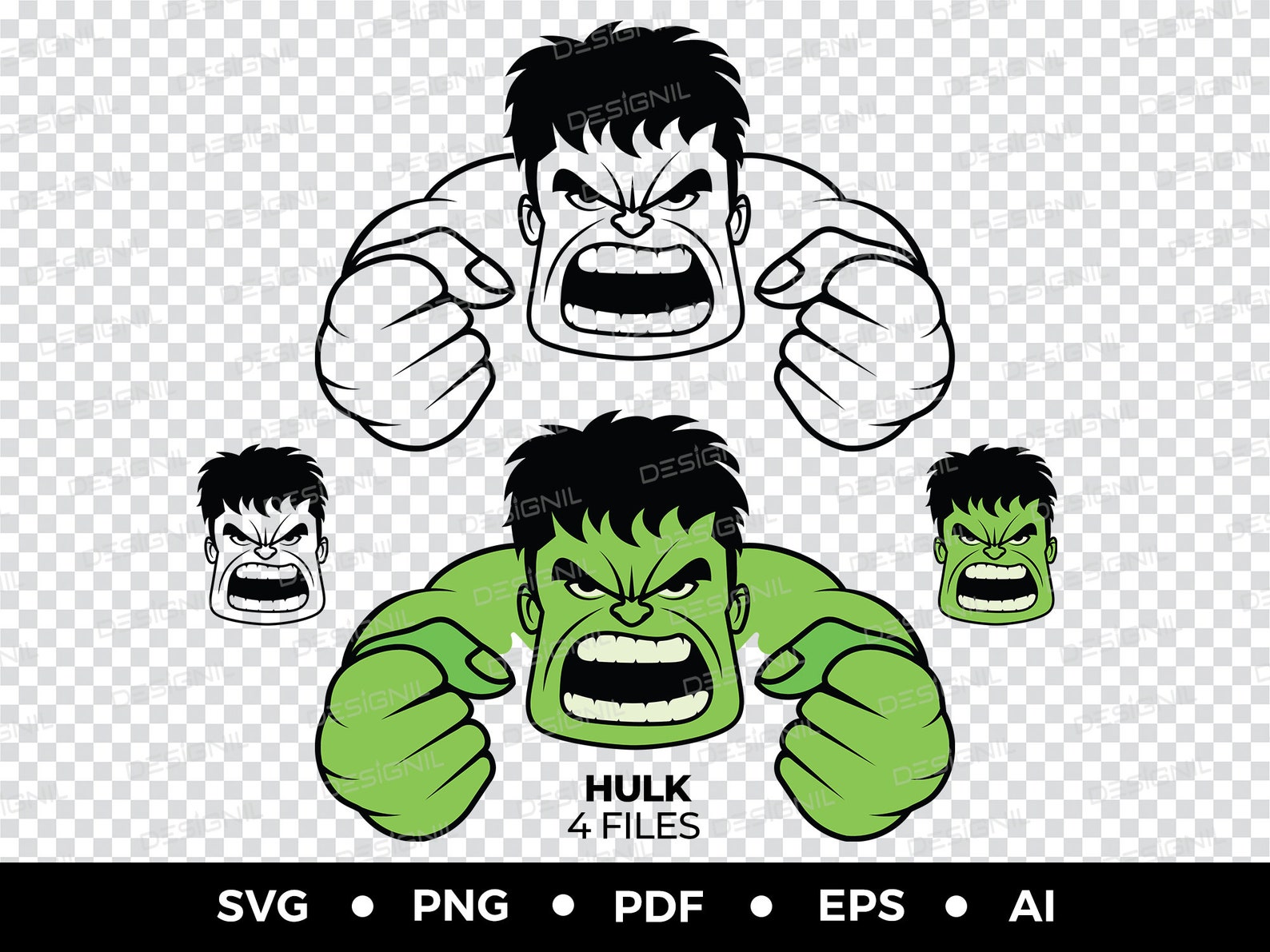 4 Hulk Svg Hulk Face Svg Hulk Hands Svg Incredible Hulk Svg Hulk Cut ...