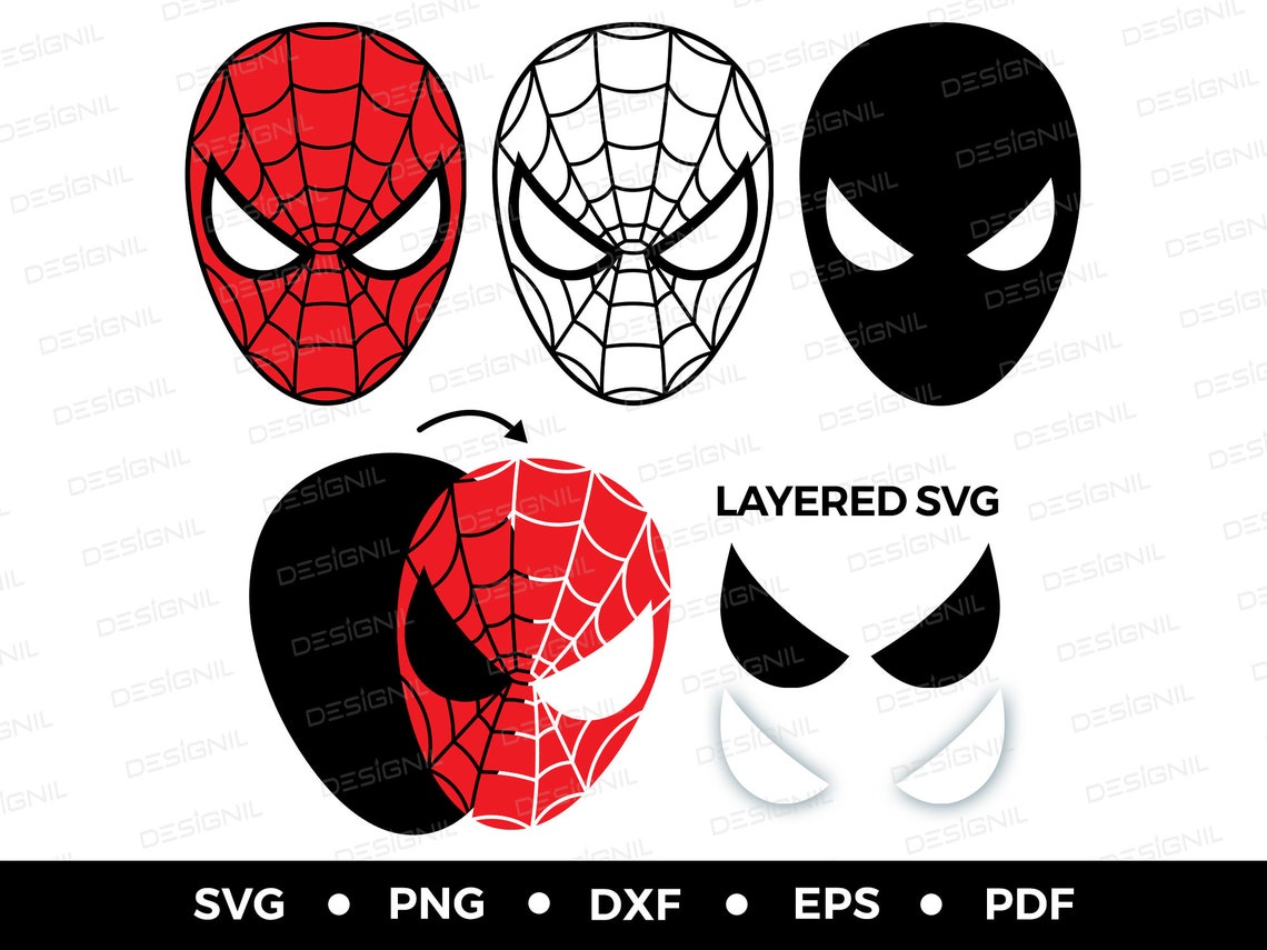 Spiderman SVG Spiderman Face Svg Spider Man Superhero Svg Marvel Svg ...