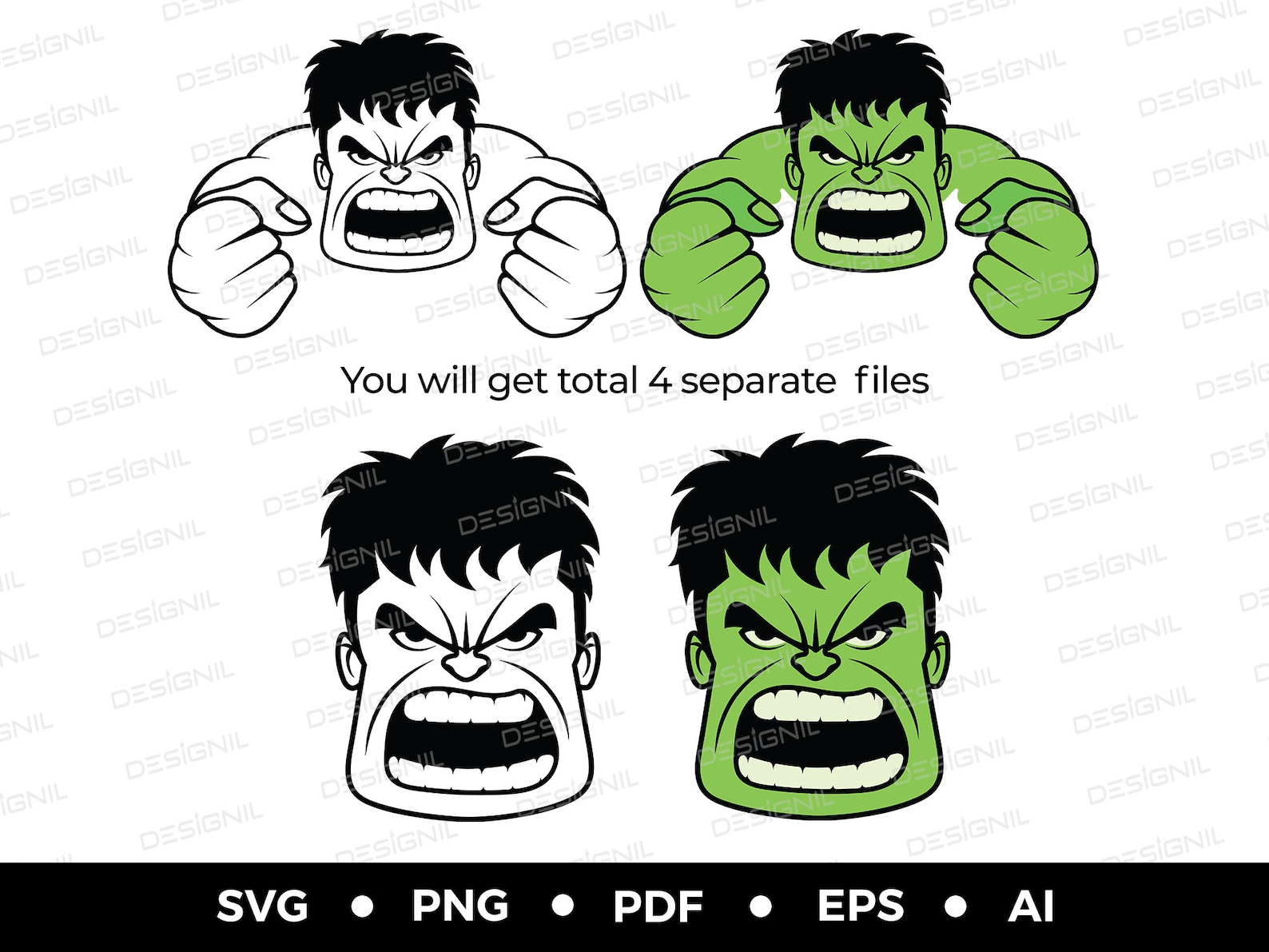 4 Hulk Svg Hulk Face Svg Hulk Hands Svg Incredible Hulk Svg Hulk Cut ...