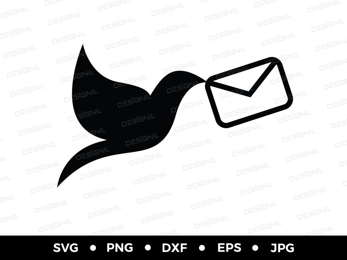 Bird Messenger SVG Bird Email Icon Message Icon Png Pigeon Messenger ...