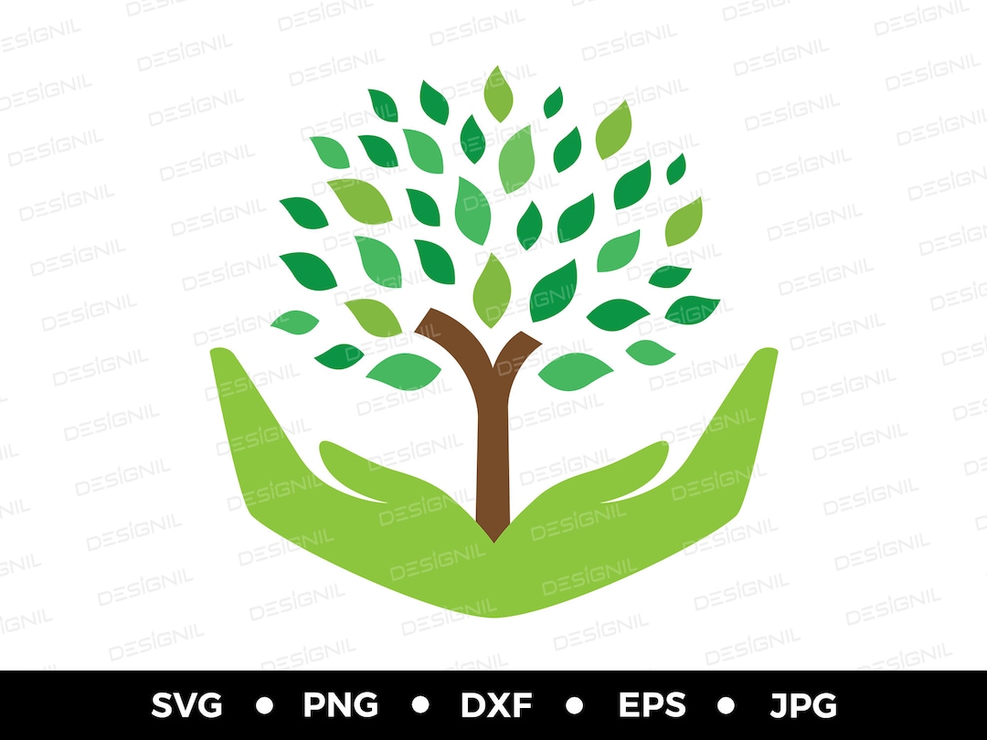 Tree Hand Svg Tree in Hand Holding Tree Caring Tree Two Hand Tree Icon ...