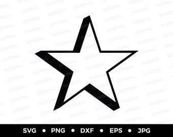 3D Star SVG - Etsy