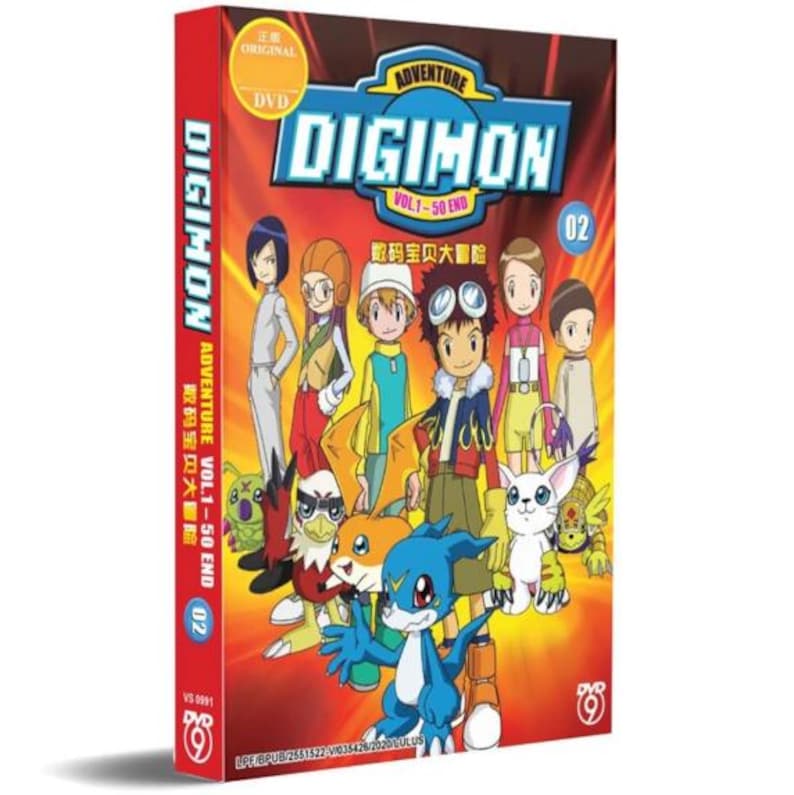 Digimon Adventure 01+02 Complete Anime DVD Vol.1-104 End English Dubbed ...