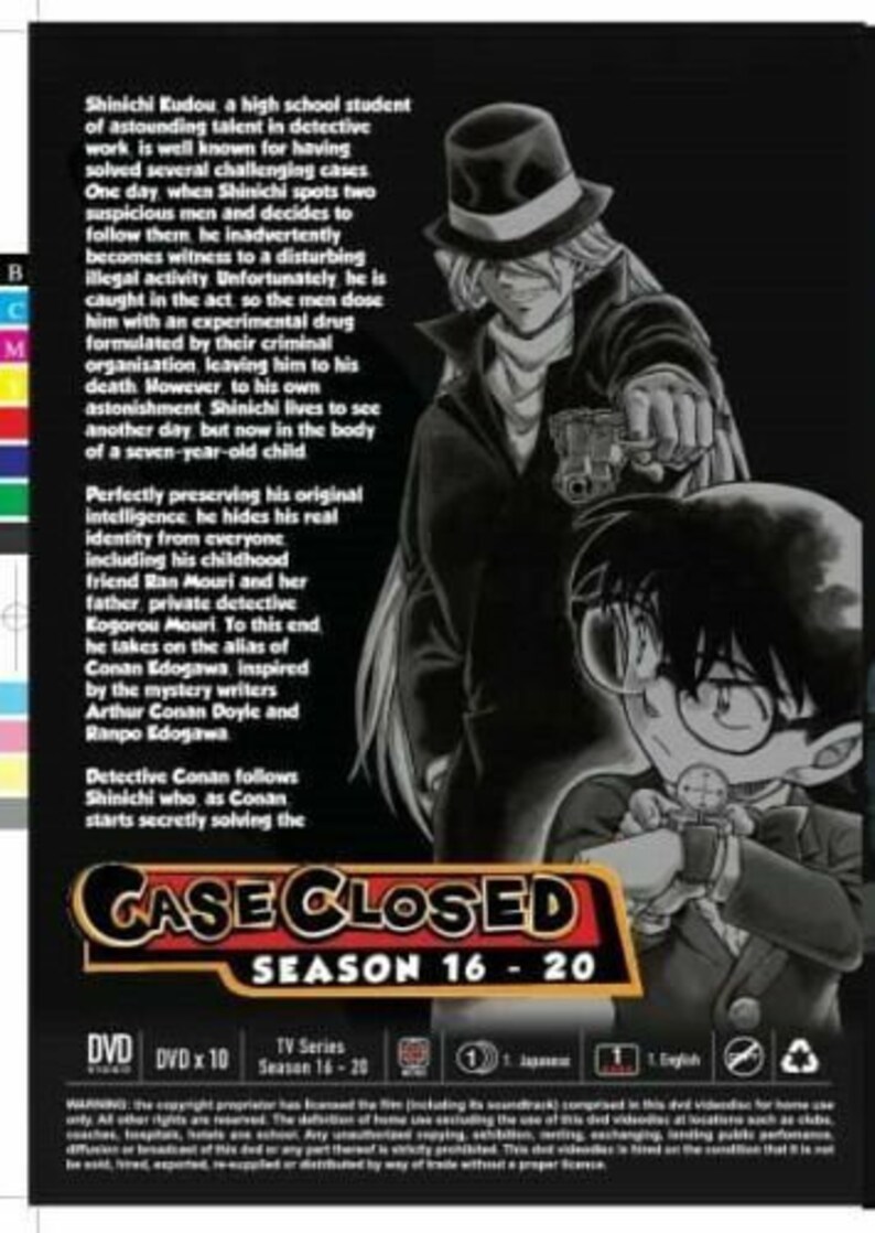 DVD Detective Conan Case Closed Season 16-20 English Subtitle - Etsy