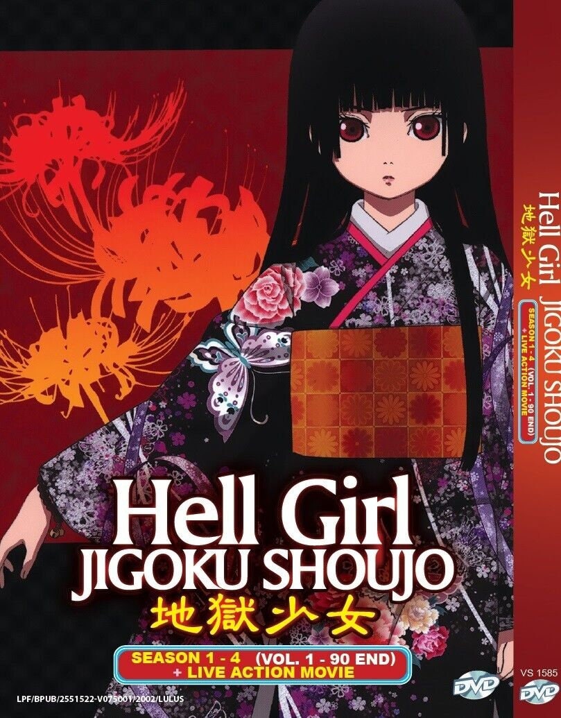 DVD Anime Hell Girl Jigoku Shoujo Season 1-4 Vol.1-90 End Live Action ...