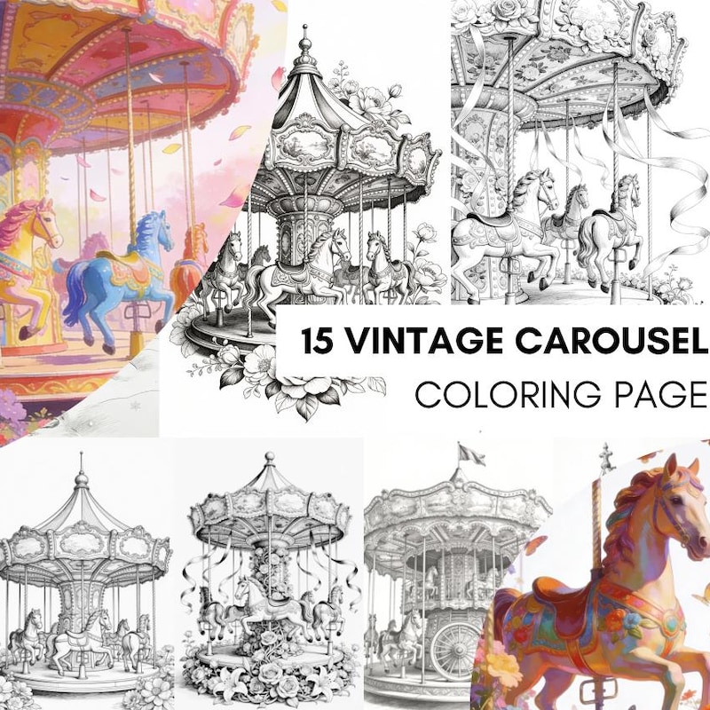 Book Carousel Horses - Etsy