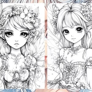 Moon Fairy Coloring Book, FAIRYTALE COLORING PAGES, Cute Coloring Book ...
