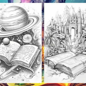 20 Magical Fantasy Coloring Book Pages for Kids Adults, Fairytale Magic ...