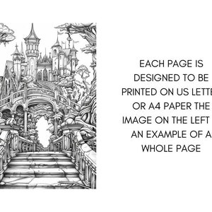 30 Magical Fantasy Coloring Book Pages for Kids Adults, Fairytale ...