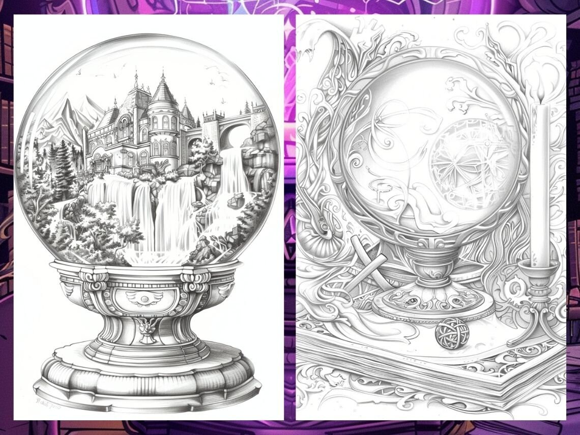 Magical Fantasy Coloring Book Pages for Kids Adults MYSTICAL COLORING ...