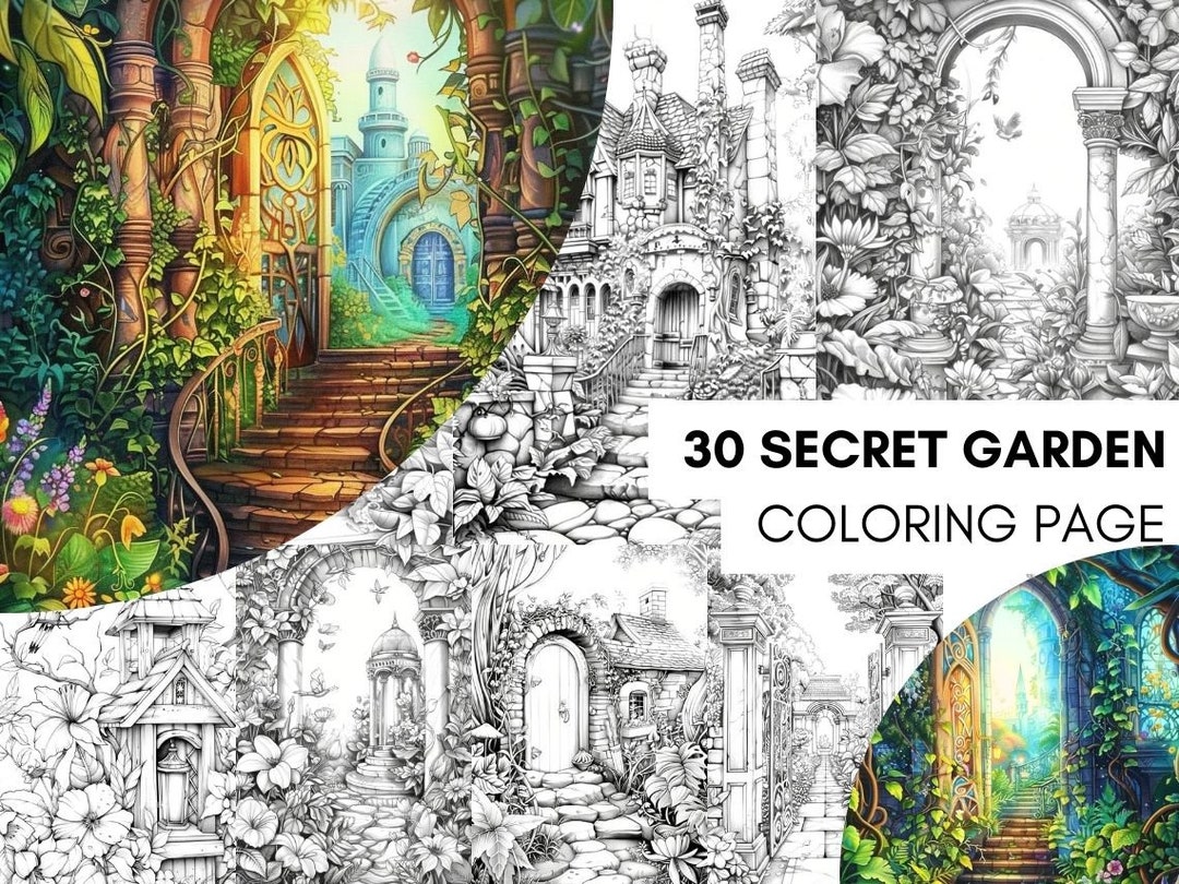30 Magical Fantasy Coloring Book Pages for Kids Adults, Fairytale ...