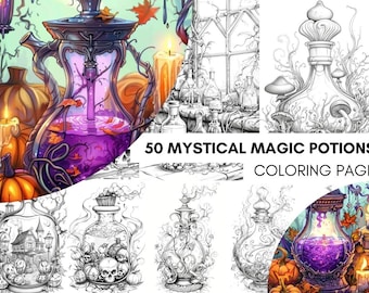 30 Magical Fantasy Coloring Book Pages for Kids Adults, Fairytale ...