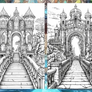 30 Magical Fantasy Coloring Book Pages for Kids Adults, Fairytale ...