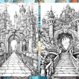 30 Magical Fantasy Coloring Book Pages for Kids Adults, Fairytale ...