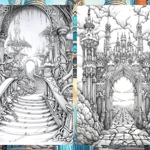 30 Magical Fantasy Coloring Book Pages for Kids Adults, Fairytale ...