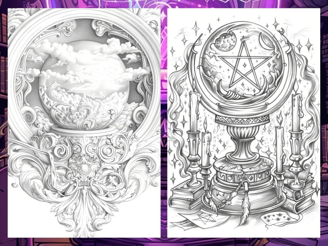 Magical Fantasy Coloring Book Pages for Kids Adults MYSTICAL COLORING ...