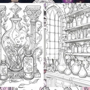 50 Magic Potion Coloring Pages - Adult, Teens and Kids Coloring Book ...