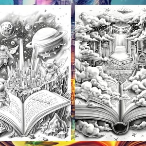 20 Magical Fantasy Coloring Book Pages for Kids Adults, Fairytale Magic ...