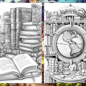 60 Magical Fantasy Coloring Book Pages for Kids Adults, Fairytale ...