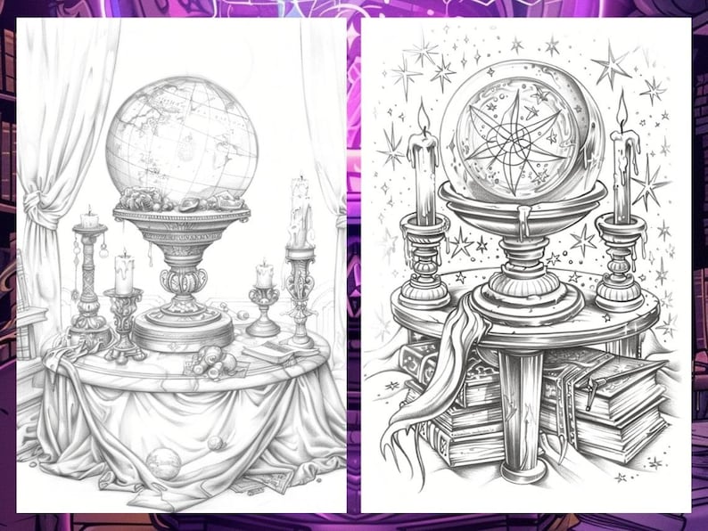 Magical Fantasy Coloring Book Pages for Kids Adults MYSTICAL COLORING ...