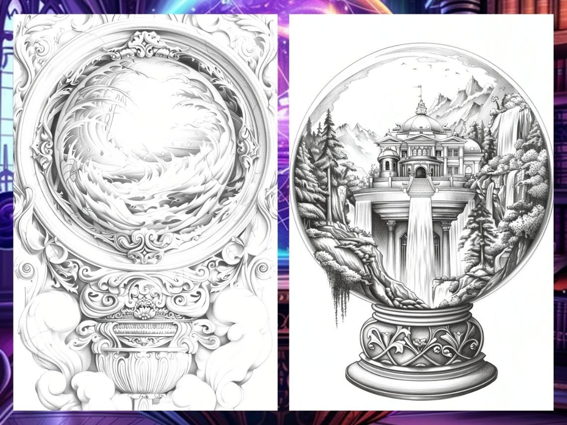 Magical Fantasy Coloring Book Pages for Kids Adults MYSTICAL COLORING ...