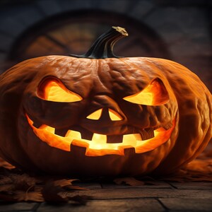 Jack O Lantern Digital Wall Art Bundle Downloadable AI Generated Image ...