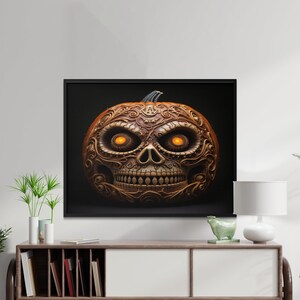 Jack O Lantern Digital Wall Art Bundle Downloadable AI Generated Image ...