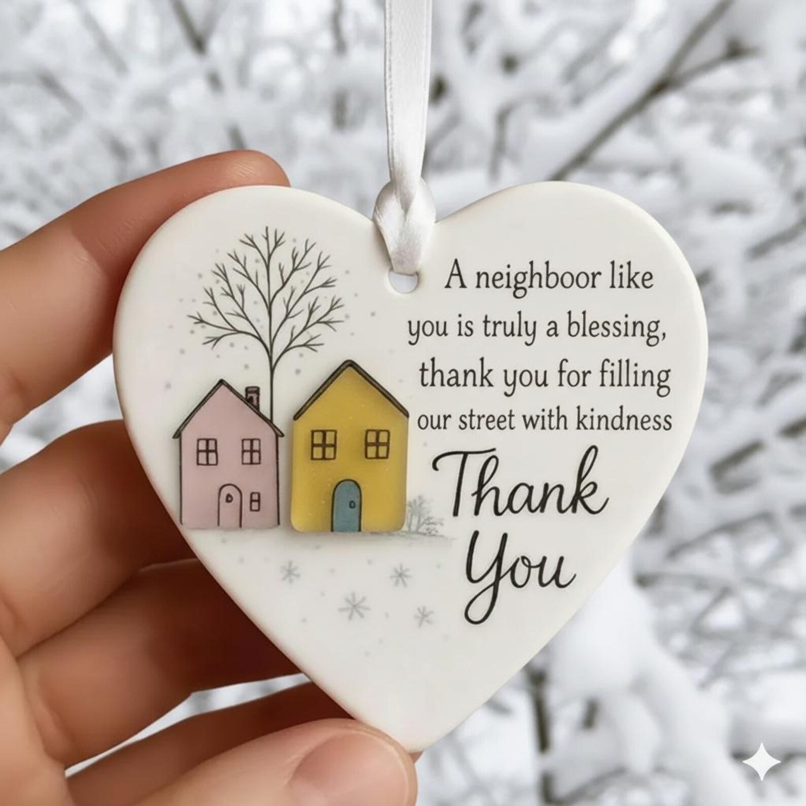 Thank You Neighbours Heart Ornament 2025 – Sea Glass Appreciation Gift ...
