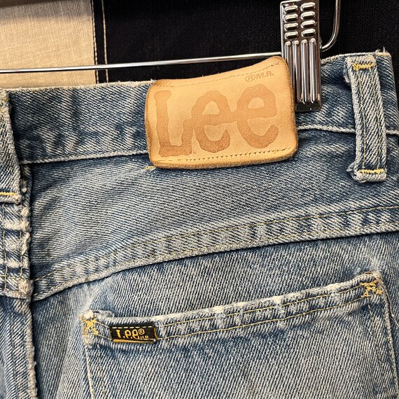 1970s Lee Rider Denim Jeans Original Patches and Repa… - Gem
