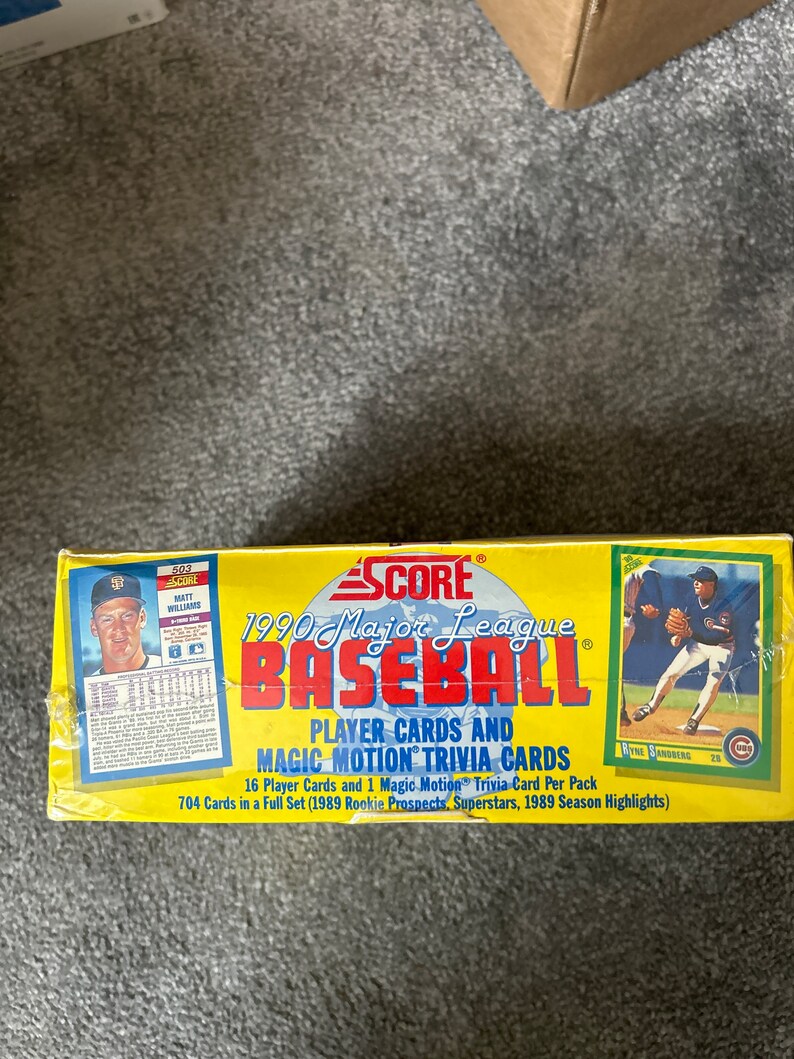 Score 1990 Major League Baseball Cards Wax Box - Etsy