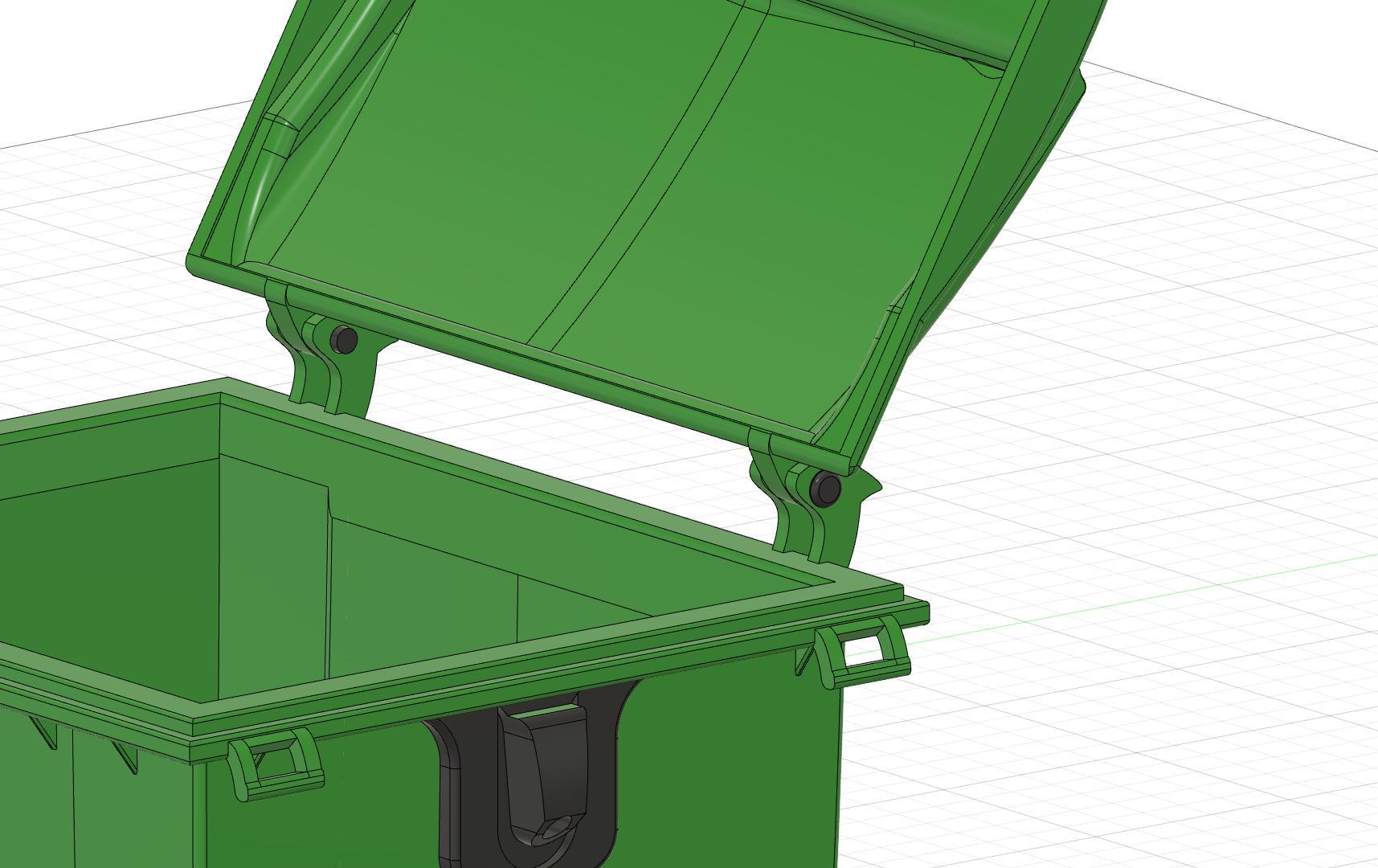 Waste Container , Garbage Duster Bin EU Version (v1) - STL File 1_12 ...