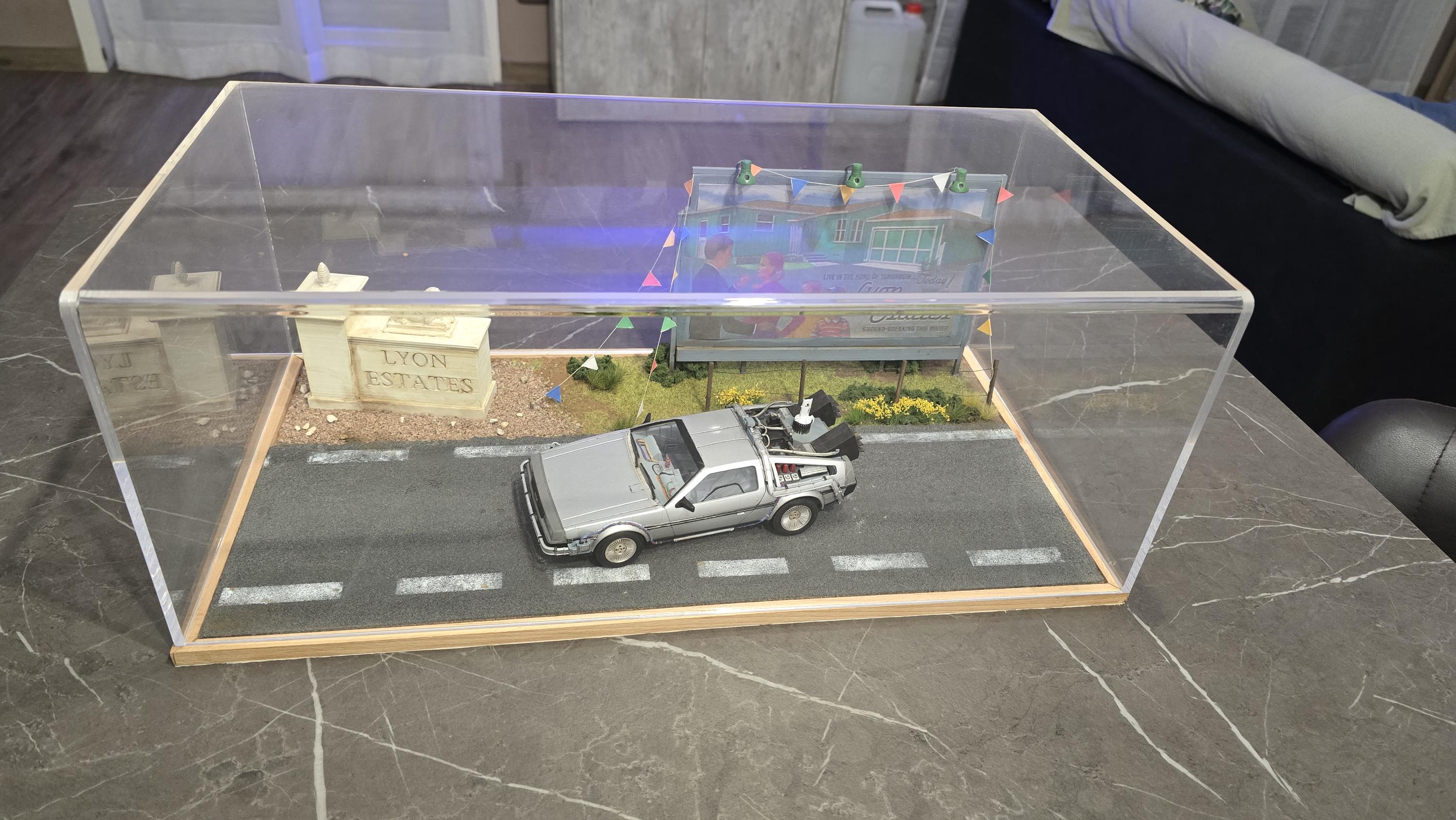 Diorama Back to the Future Handmade Including Plexiglass Case - Etsy