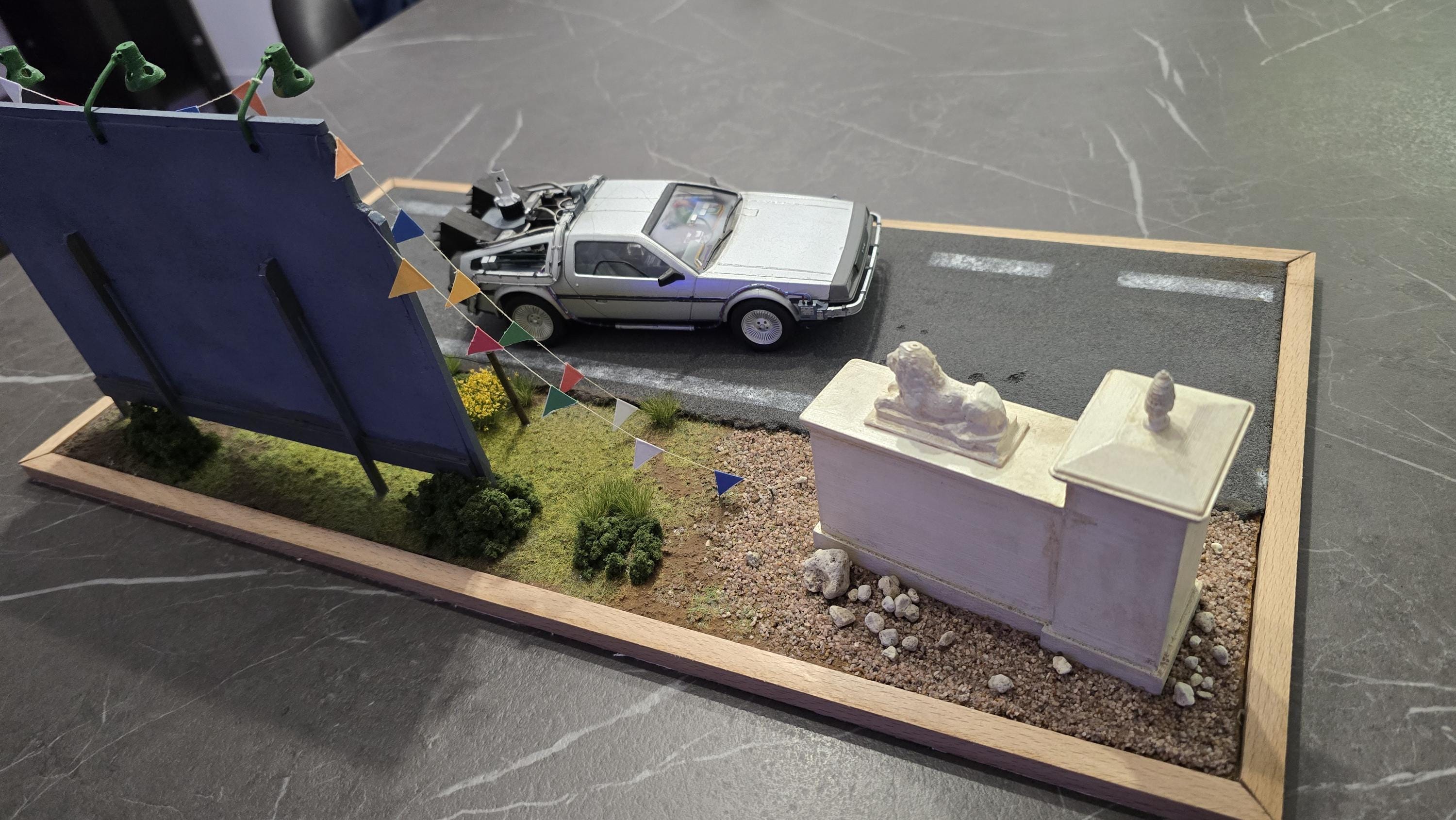 Diorama Back to the Future Handmade Including Plexiglass Case - Etsy