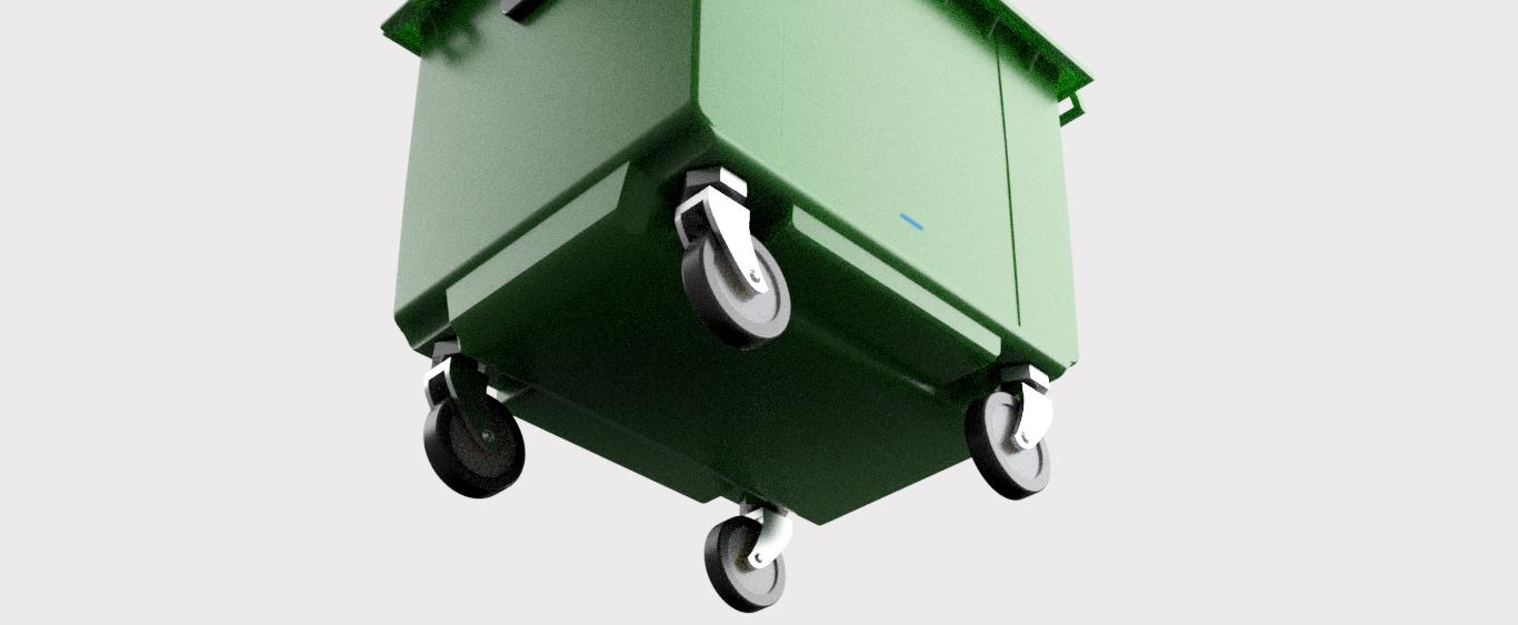 Waste Container , Garbage Duster Bin EU Version (v1) - STL File 1_12 ...