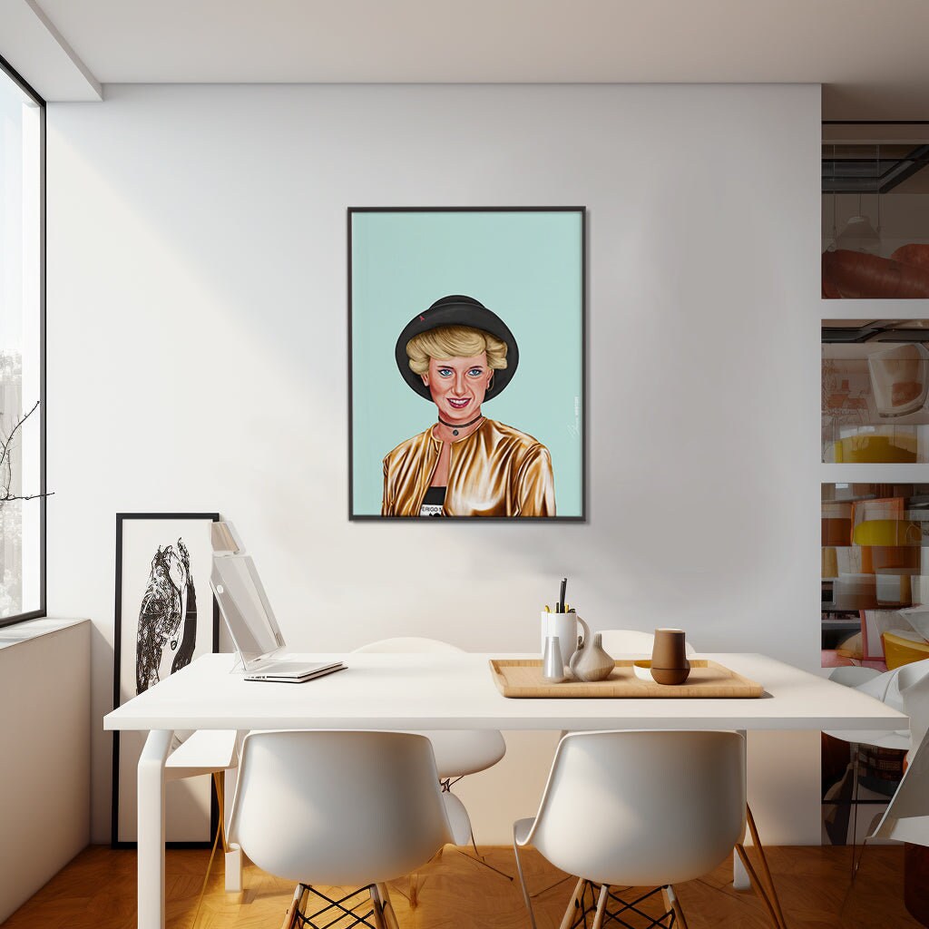 Princess Diana Poster Unique Artistic Tribute Quirky Portrait of Wales ...