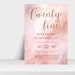 Twenty Fine, 25th Birthday Invitation, Pink Clouds Invite, Editable ...