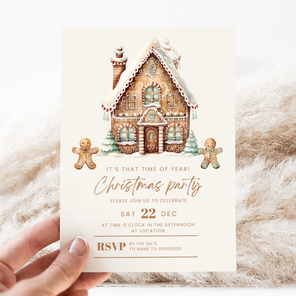 Gingerbread Invite - Etsy