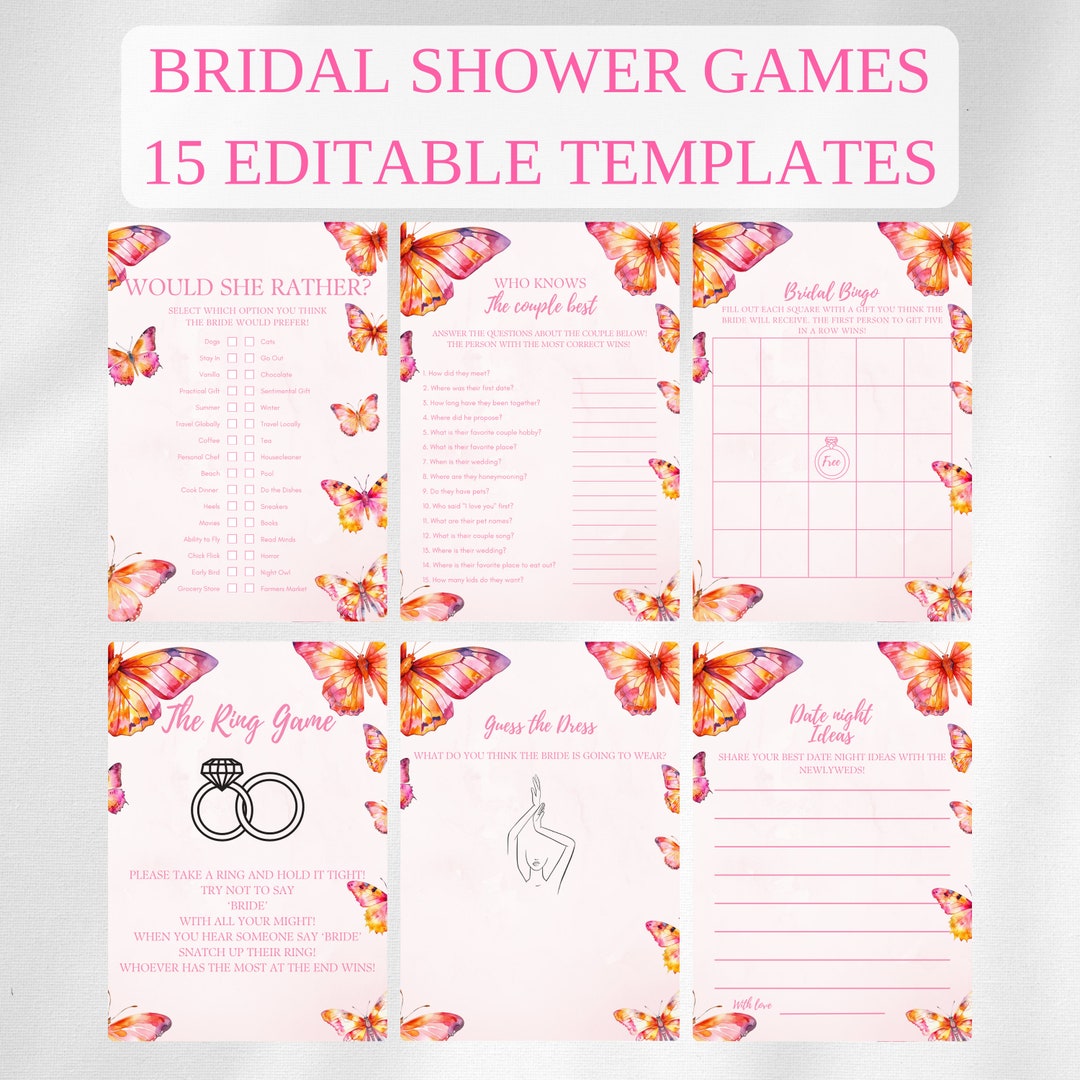 He Gives Her Butterflies Bridal Shower Games, Butterfly Bridal Shower ...