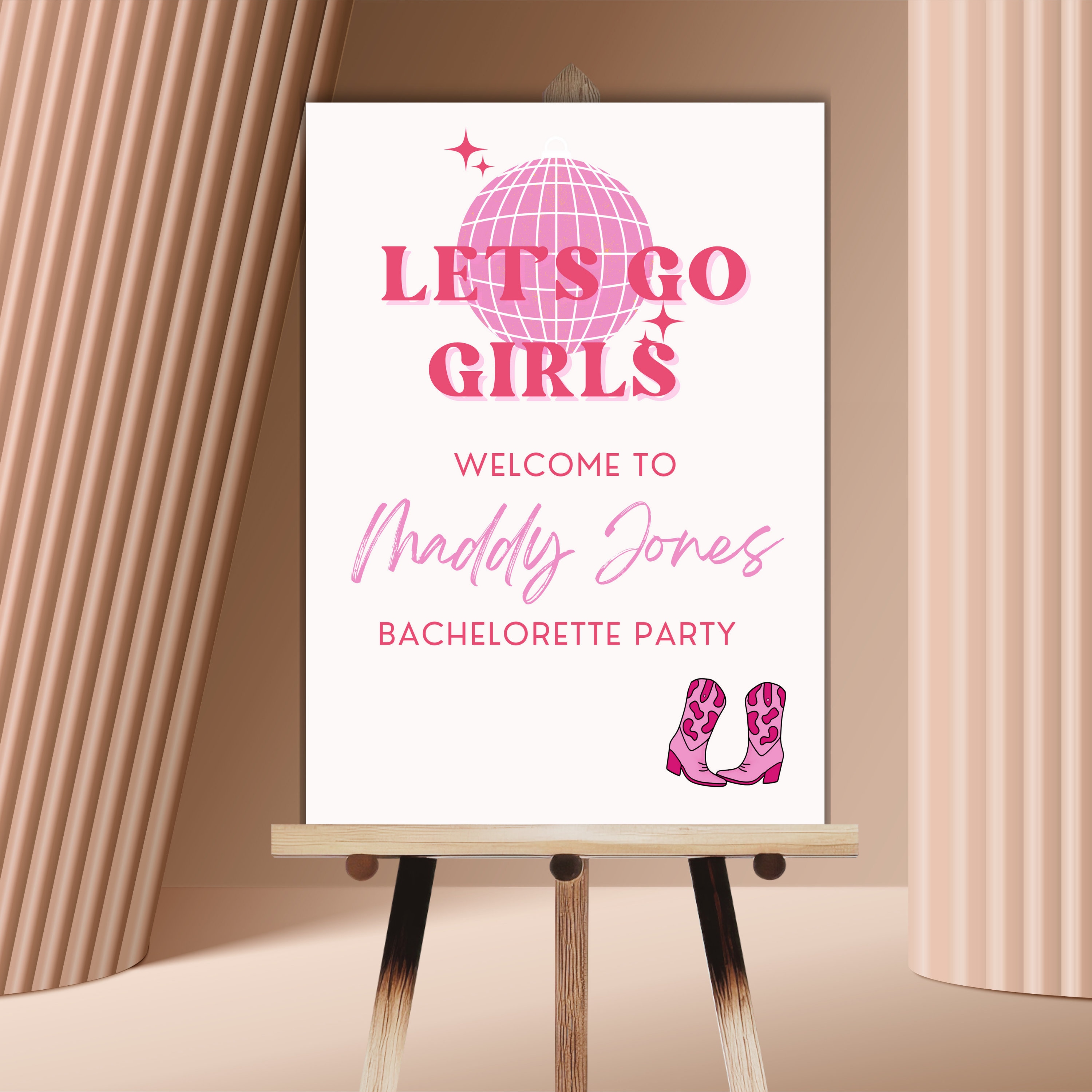 Lets Go Girls Welcome Sign, Nashville Welcome Sign, Hens Party Welcome ...