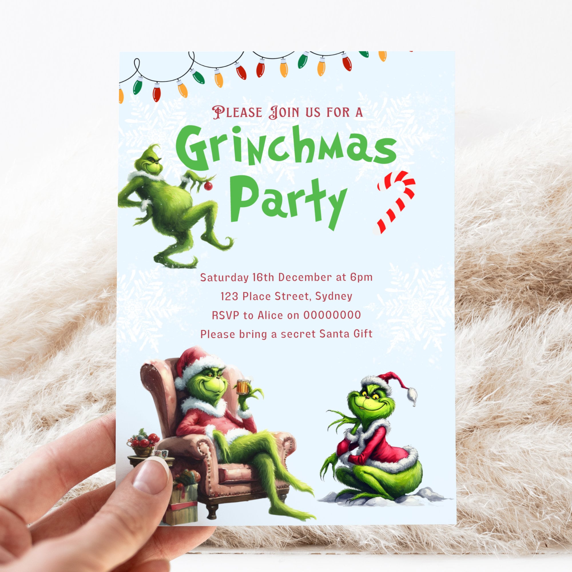 Grinchmas Invitation, Grinch Christmas Party Invitation, Grinch Party ...