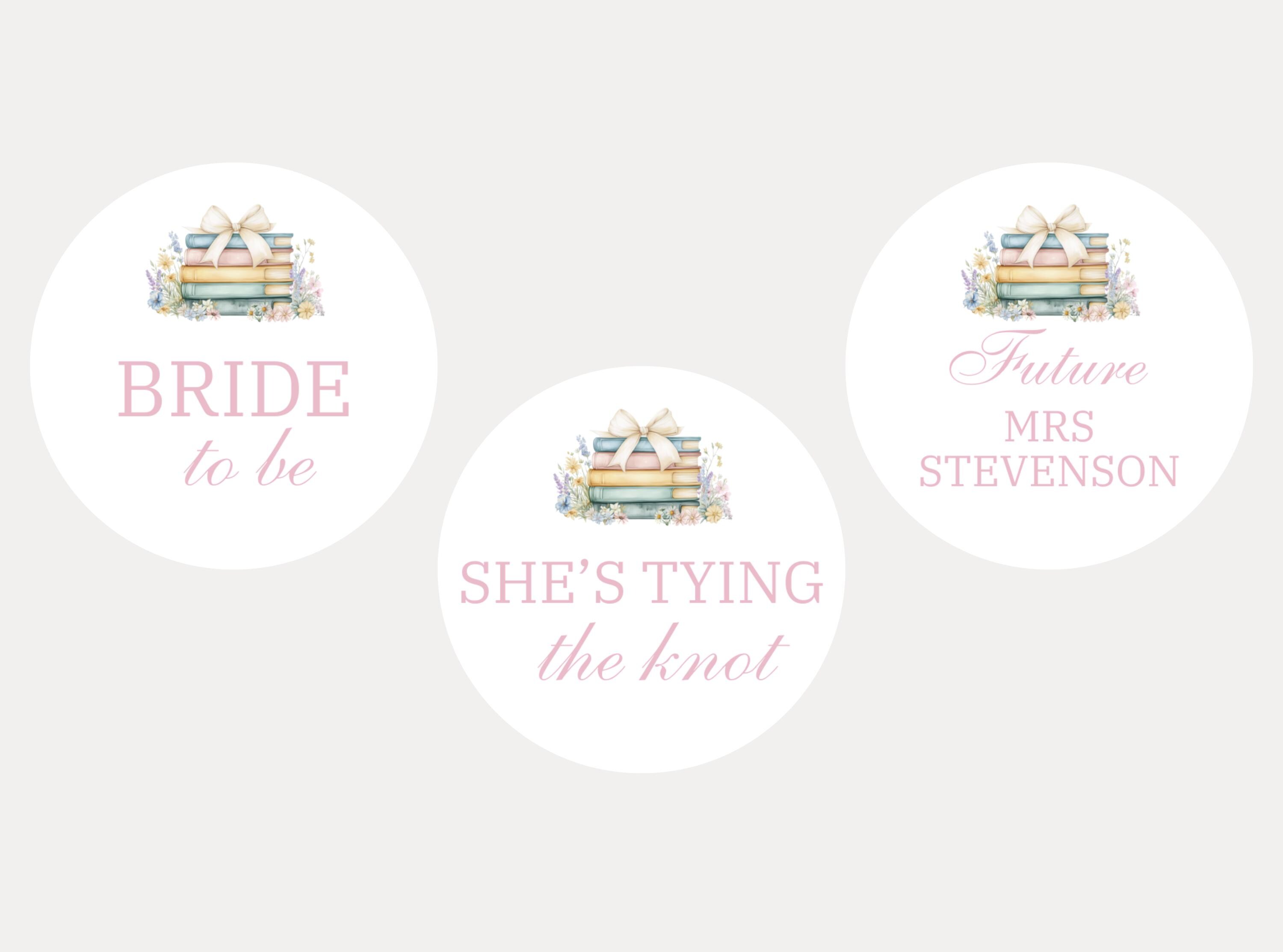 A New Chapter Begins Bridal Shower Cupcake Topper Template, Storybook ...