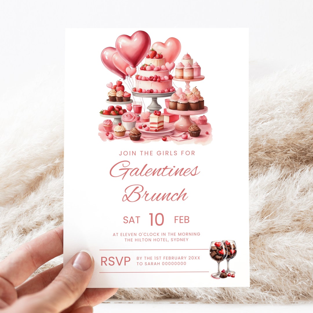Galentines Day Invitation, Galentines Day Brunch Invite, Friends ...