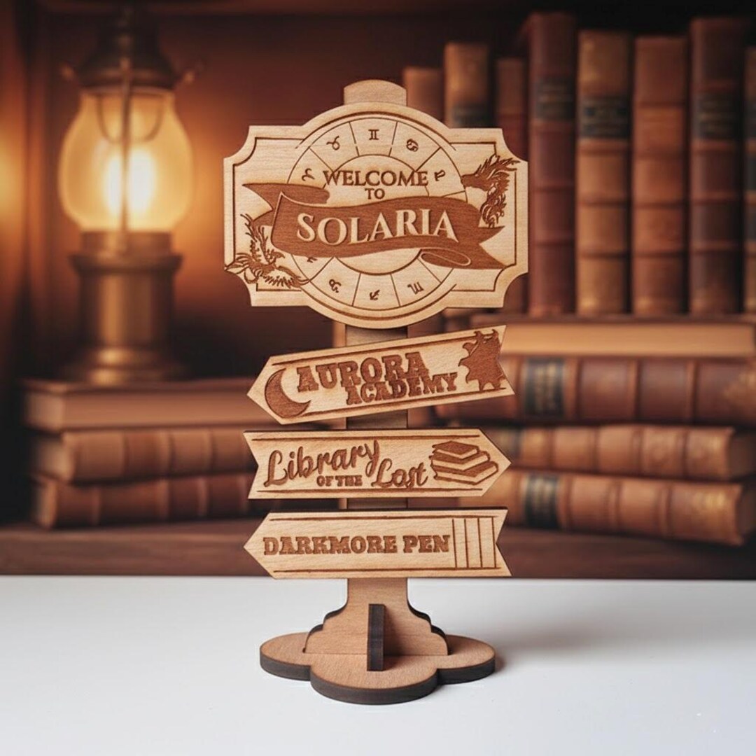 Officially Licensed Solaria ZA Signpost, Book Nook Wooden Signpost ...