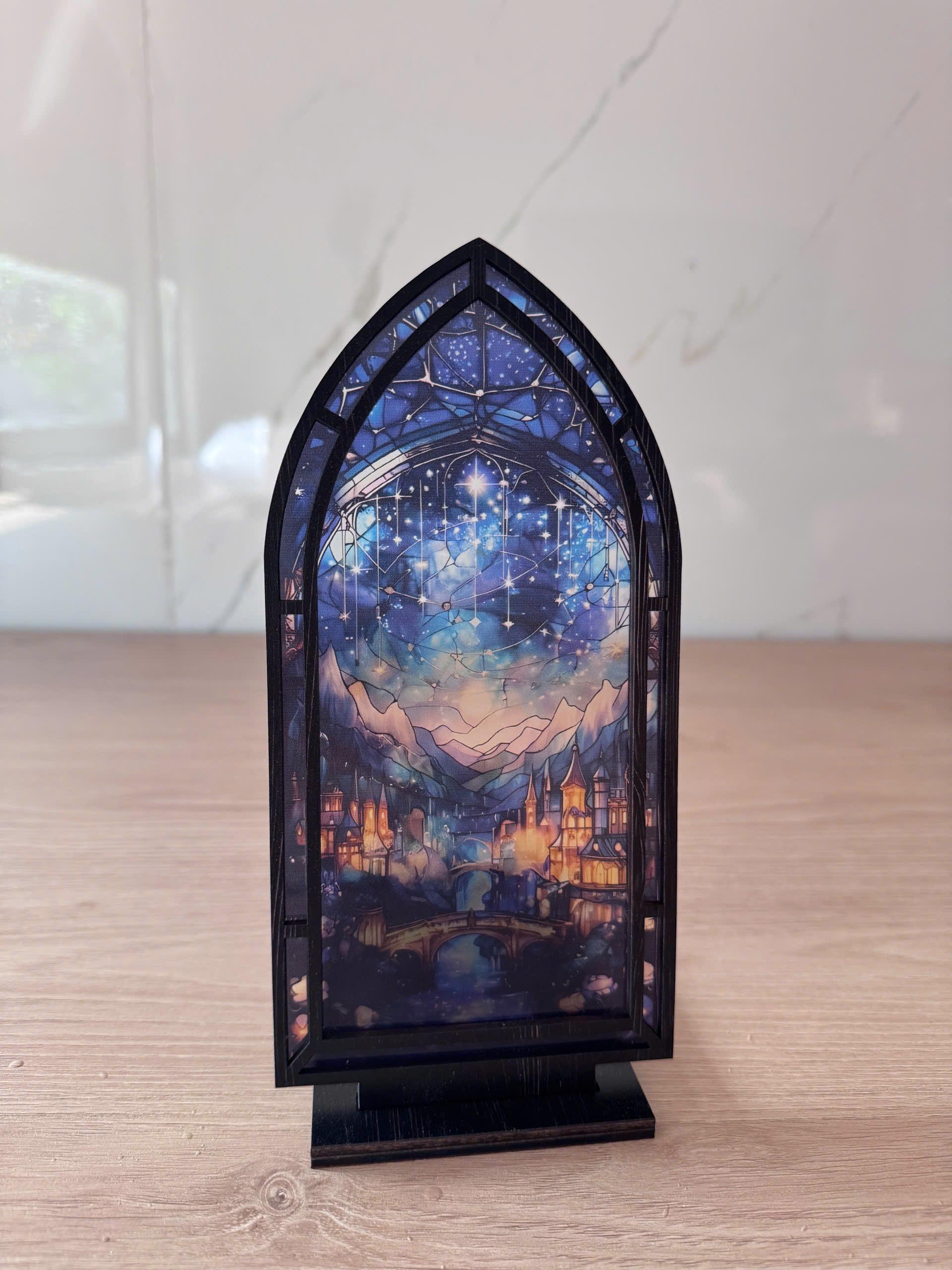 Fantasy Acotar Book Nook, Velaris Star Night Book Nook, Acotar Galaxy ...