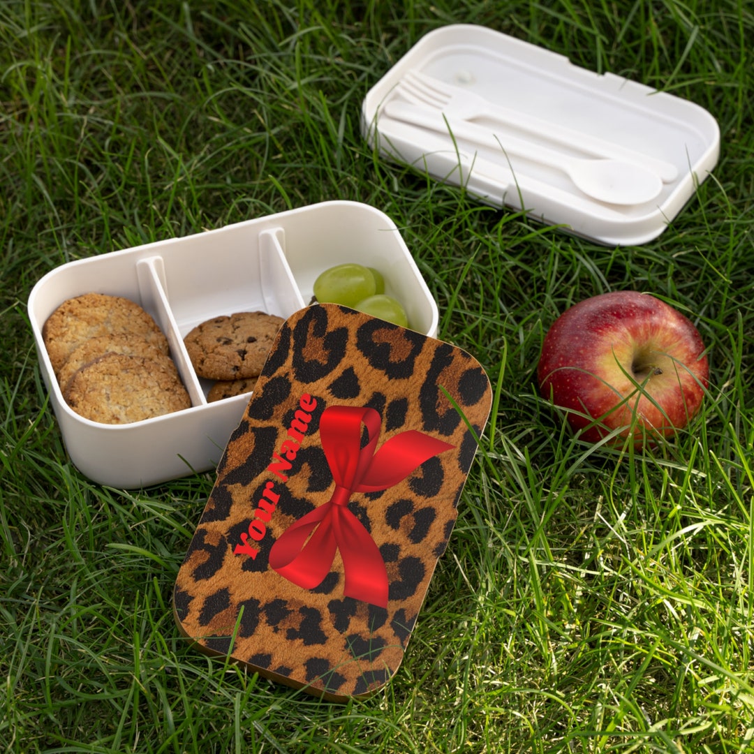 Custom Bento Box,personalized Lunch Box,cheetah Print Bento Box,cheetah ...