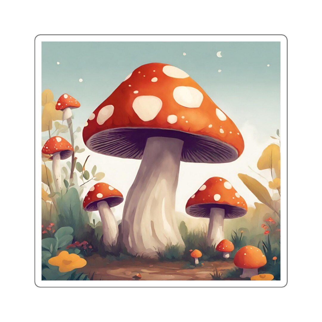 Mushroom Sticker Cute, Trendy Mushroom Gifts, Cottagecore Gift ...