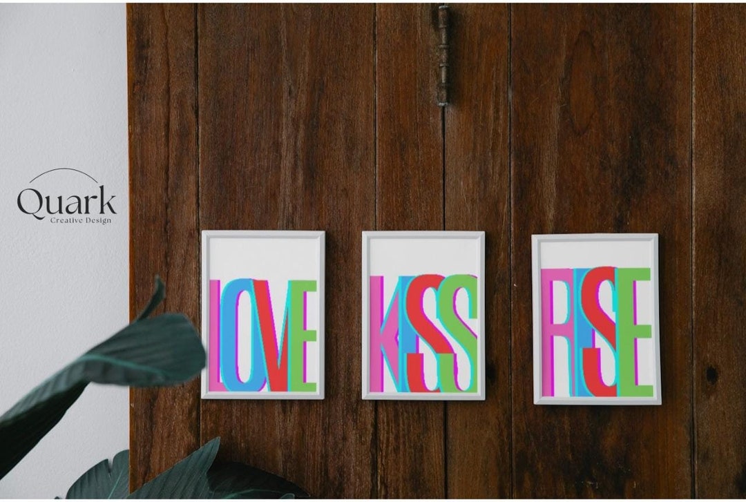Pop Art Typography | Love Art Print | Retro Style Art | Digital Art ...